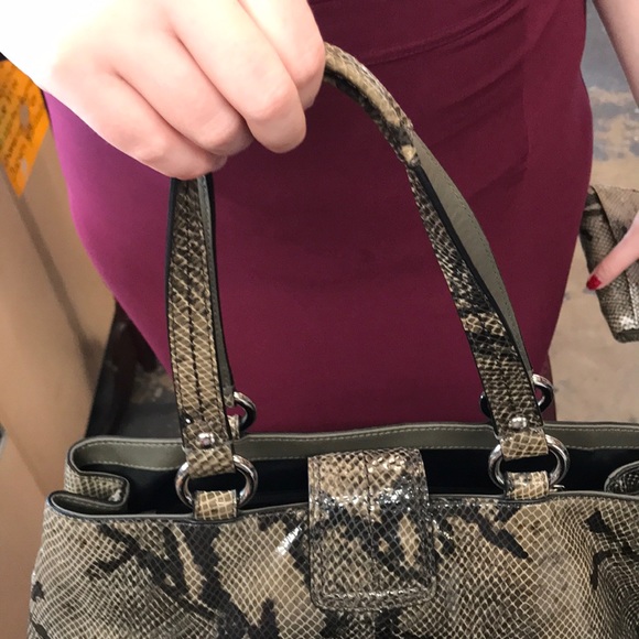 Coach | Bags | Coach Embossed Python Handbag And Wallet | Poshmark